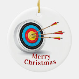 Custom Archery Christmas Ceramic Ornament | Zazzle
