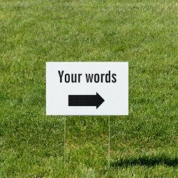 Custom Arrow Sign | Zazzle