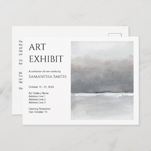 Custom Art Exhibit Invitation Postcard | Zazzle