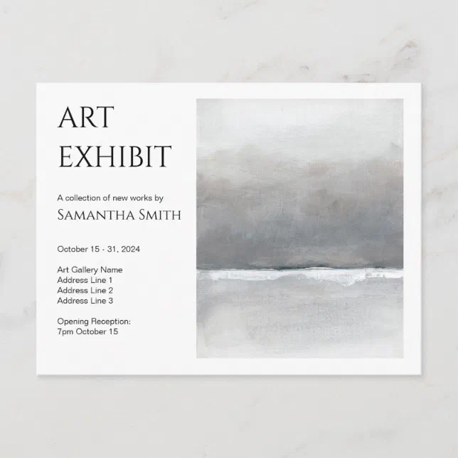 Custom Art Exhibit Invitation Postcard | Zazzle