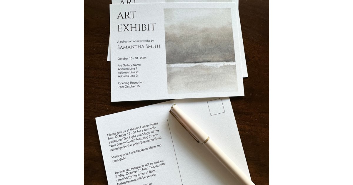 Custom Art Exhibit Invitation Postcard | Zazzle