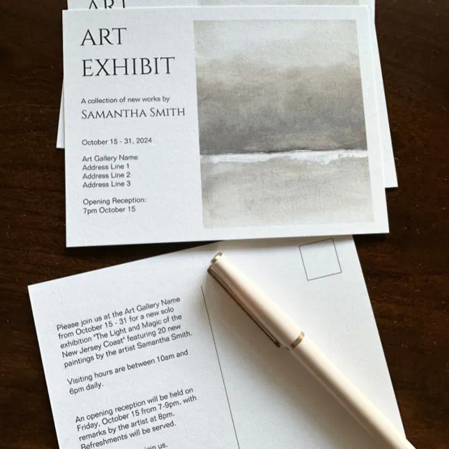 Custom Art Exhibit Invitation Postcard | Zazzle