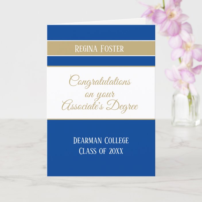 Custom Associate's degree college graduation card | Zazzle.com