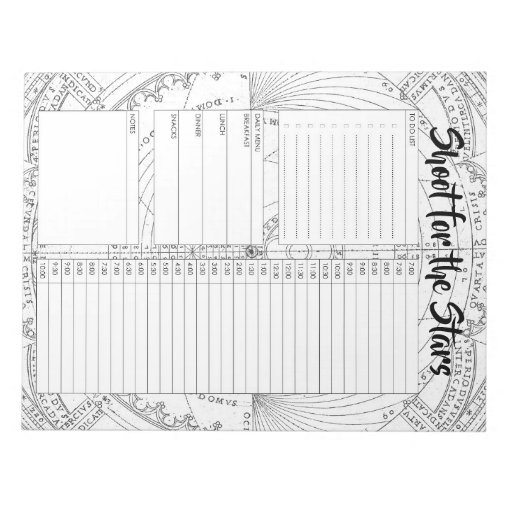 Custom Astronomy Daily Planner Organiser Notepad | Zazzle