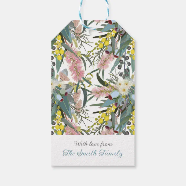 Custom Aussie Native Bush Blooms Gift Tags | Zazzle