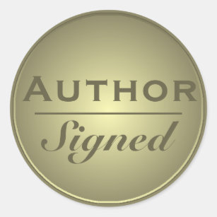 Signed By Author Stickers | Zazzle