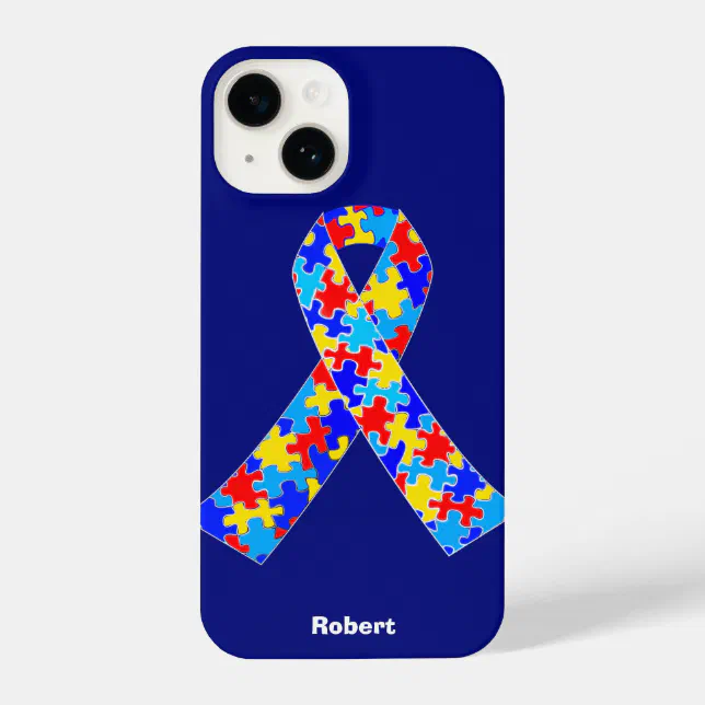 Custom Autism Awareness Ribbon Blue iPhone Case | Zazzle