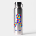 Custom Autism Awareness Ribbon Cute Personalized Water Bottle | Zazzle