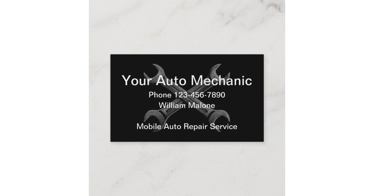 Custom Auto Mechanic Business Cards | Zazzle