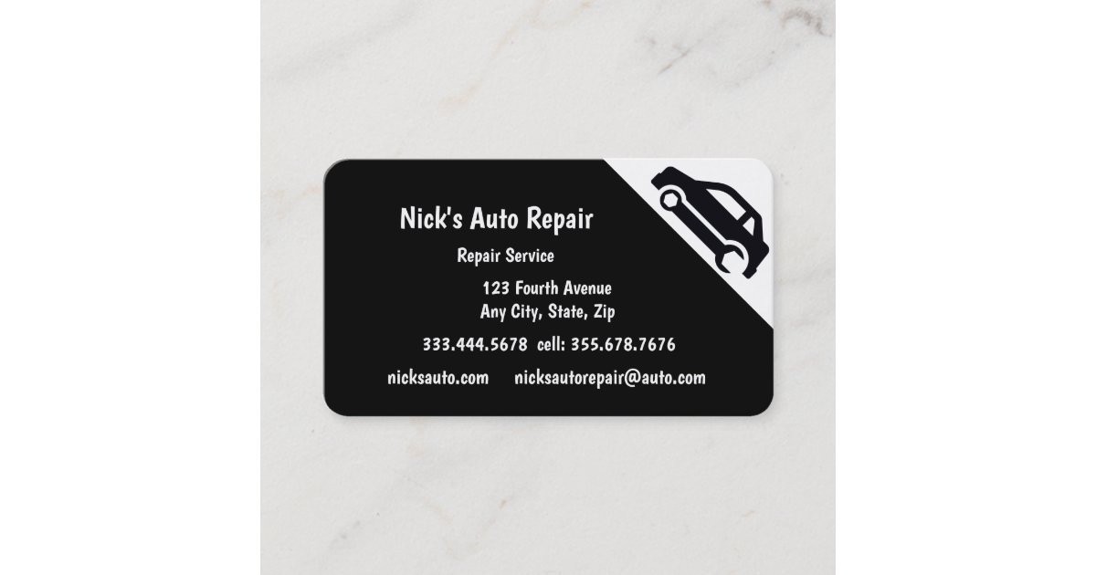 Custom Auto Repair Business Cards | Zazzle