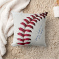 Custom Autographed Close-up Baseball Photo Throw Pillow | Zazzle