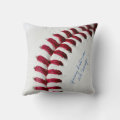 Custom Autographed Close-up Baseball Photo Throw Pillow | Zazzle