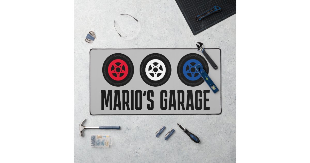 Custom automotive desk mat for garage or man cave | Zazzle