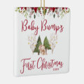 Custom Baby Bump's First Christmas Ceramic Ornament | Zazzle