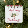 Custom Baby Bump's First Christmas Ceramic Ornament | Zazzle