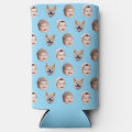 Custom Baby Face, Custom Family 3 Photos Seltzer Can Cooler | Zazzle