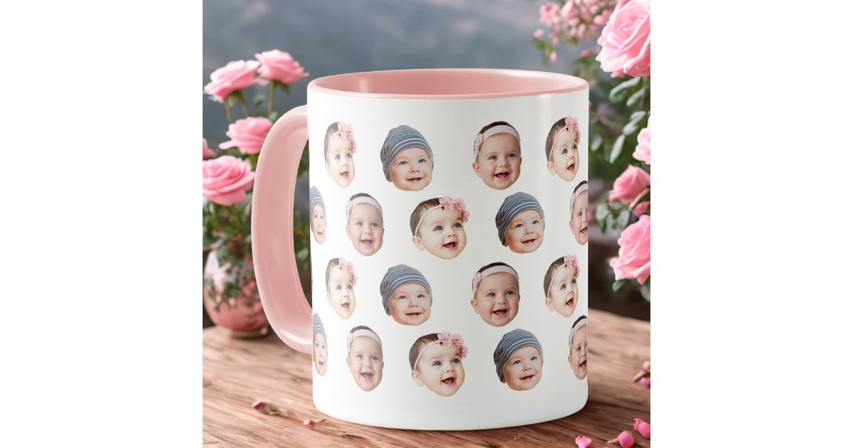 Custom Baby Face Mug Baby 3 Photos | Zazzle
