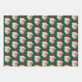 Custom Baby Head Face Photo Santa Hat Xmas Black Wrapping Paper Sheets ...