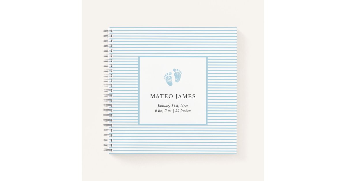 Custom Baby Milestone Record Book Baby Journal | Zazzle