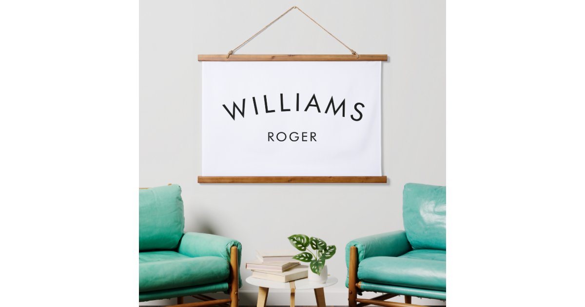 Custom Baby Name | Wall Hanging | Wood Art Hanging Tapestry | Zazzle