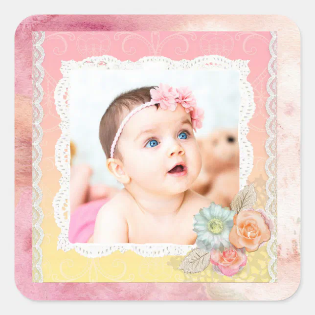 Custom Baby or Family Photo Stickers | Zazzle
