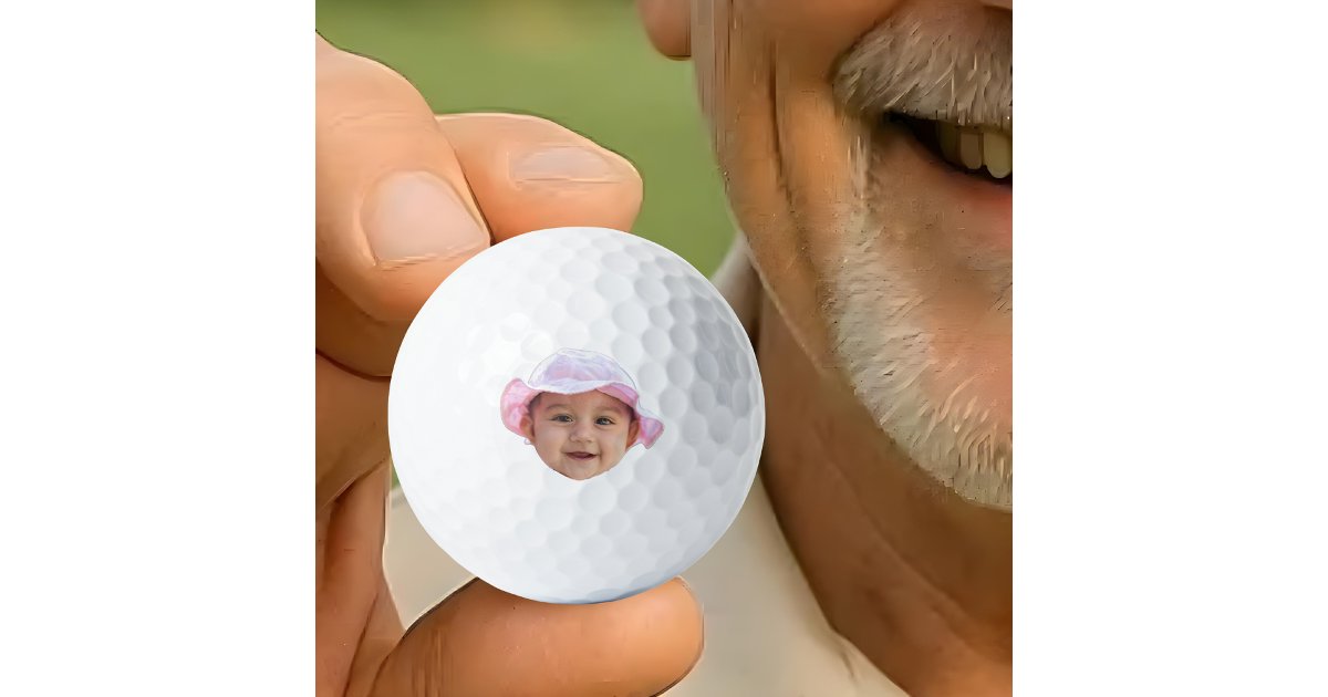 Custom Baby Photo, Baby Photo Face Golf Balls | Zazzle