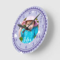 Custom Baby Photo Birthday Wall Clock | Zazzle