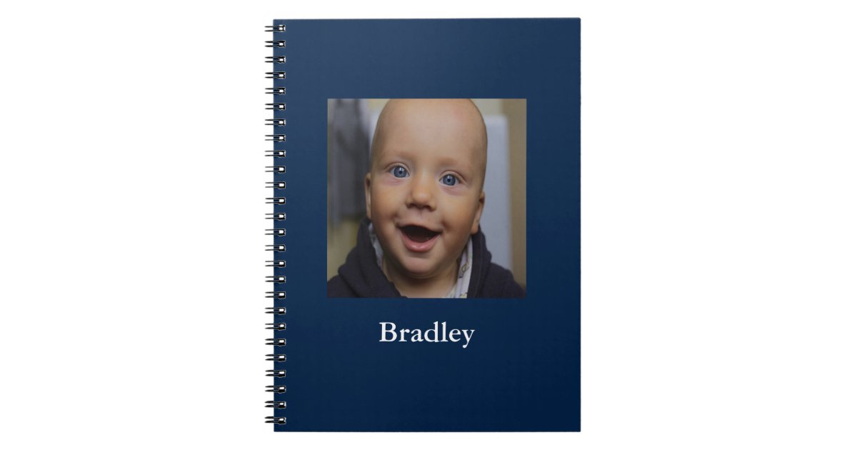 Custom baby photo personalized notebook | Zazzle