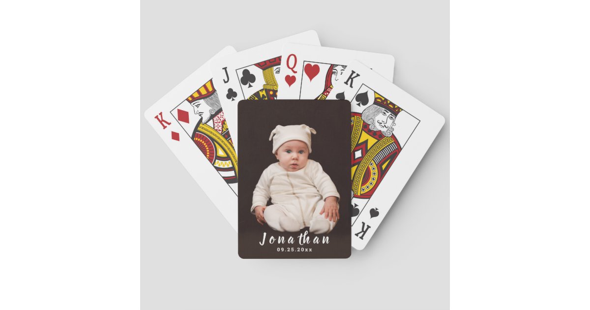 Custom Baby Photo Poker Cards | Zazzle