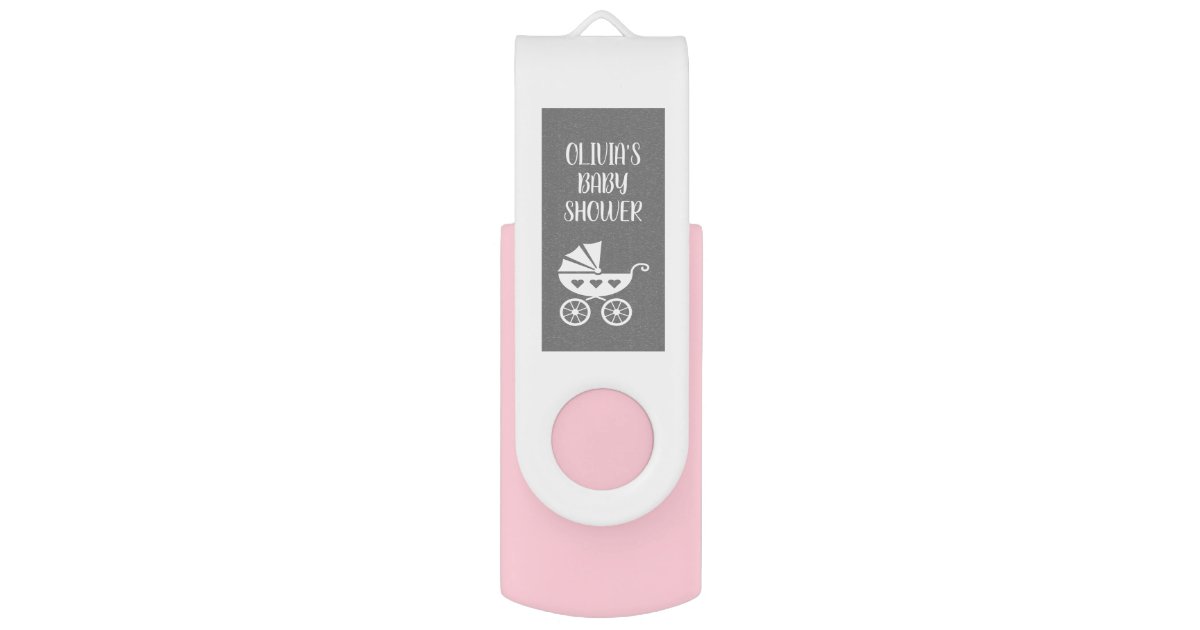 Custom baby shower USB flash drive for newborn | Zazzle