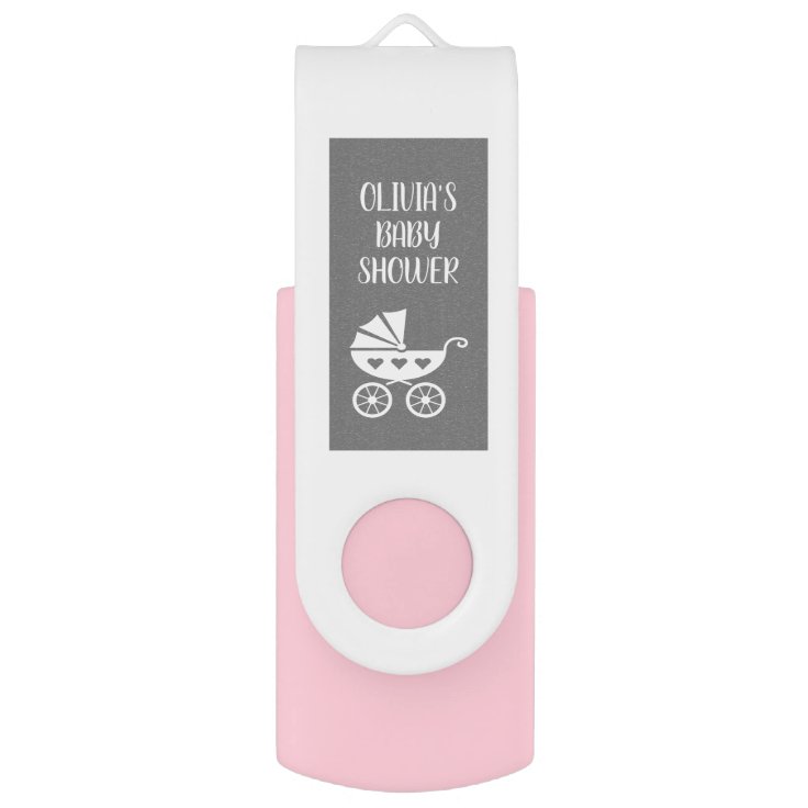 Custom baby shower USB flash drive for newborn | Zazzle