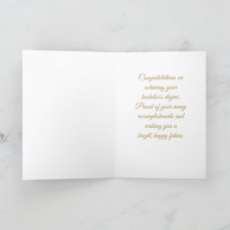 Custom bachelor's degree college graduation card | Zazzle