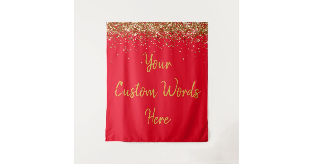 Custom Backdrop Anniversary Party Photo Booth Red | Zazzle
