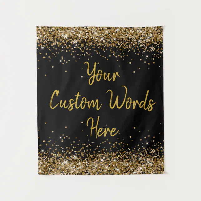 Custom Backdrop Birthday Party Photo Booth Gold | Zazzle