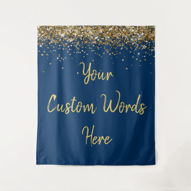 Custom Backdrop Birthday Party Photo Booth Gold | Zazzle