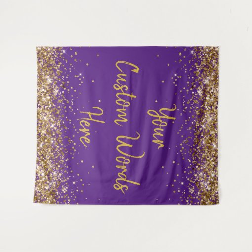 Custom Backdrop Birthday Party Photo Booth Purple | Zazzle