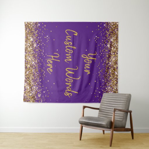 Custom Backdrop Birthday Party Photo Booth Purple | Zazzle
