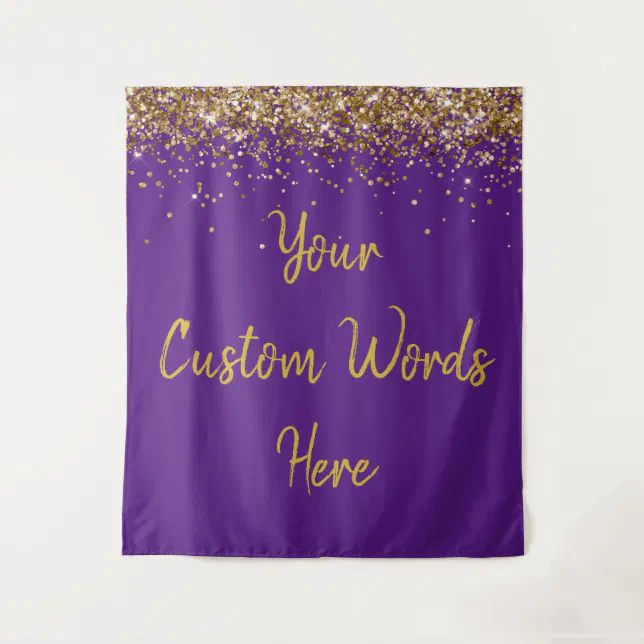 Custom Backdrop Birthday Party Photo Booth Purple | Zazzle