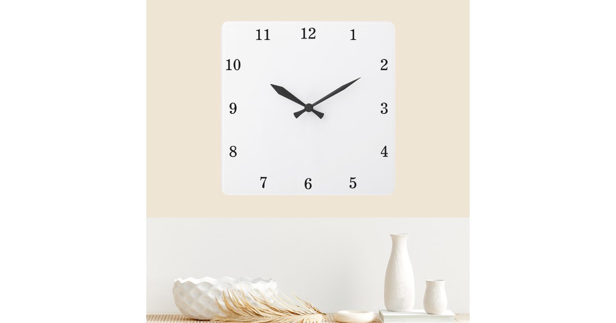 Custom Background Color Personalized Wall Clock | Zazzle
