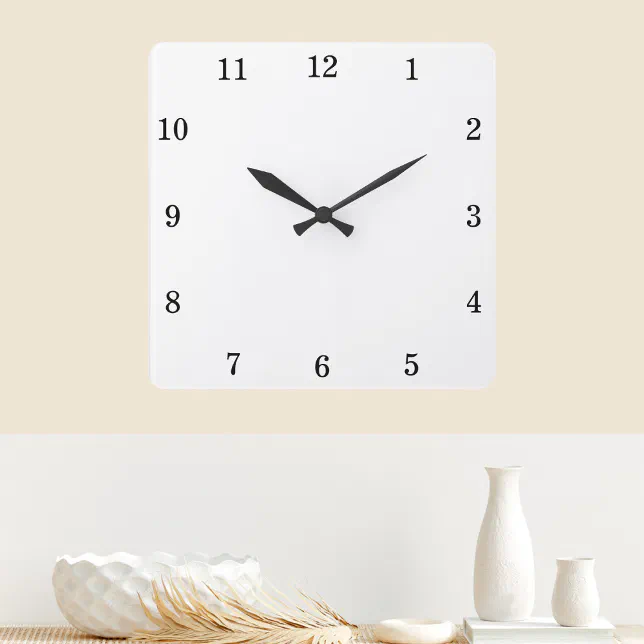 Custom Background Color Personalized Wall Clock | Zazzle