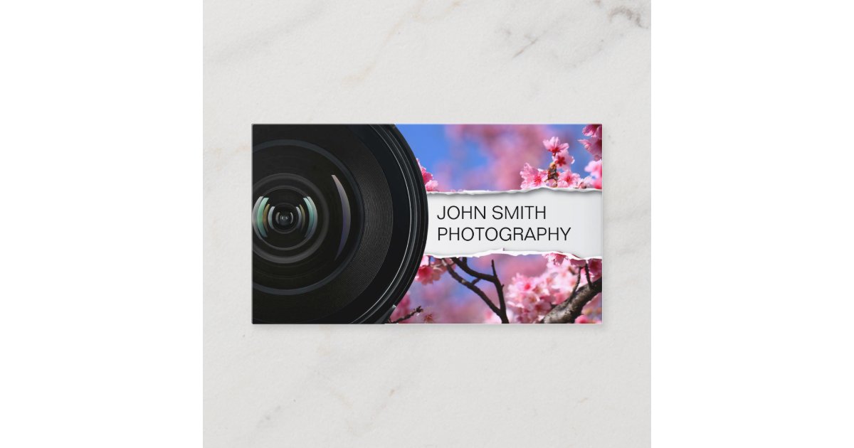 Custom Background Photography Business Card | Zazzle