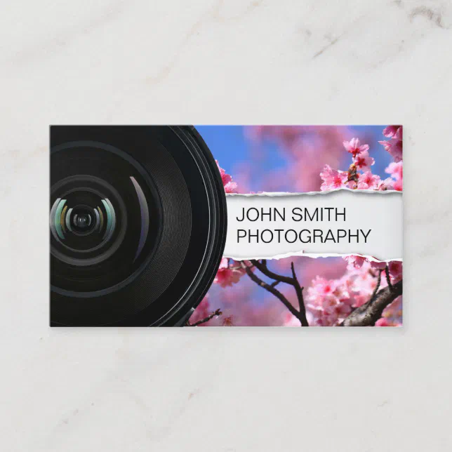Custom Background Photography Business Card | Zazzle