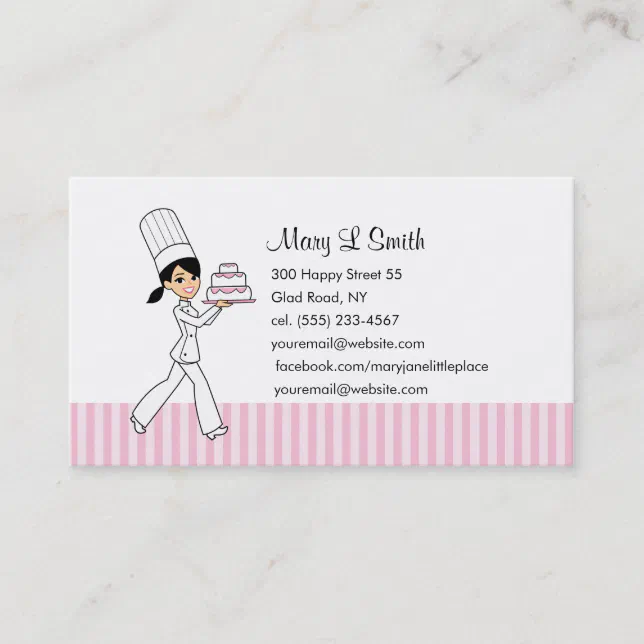 Custom Baker Calling Card | Zazzle