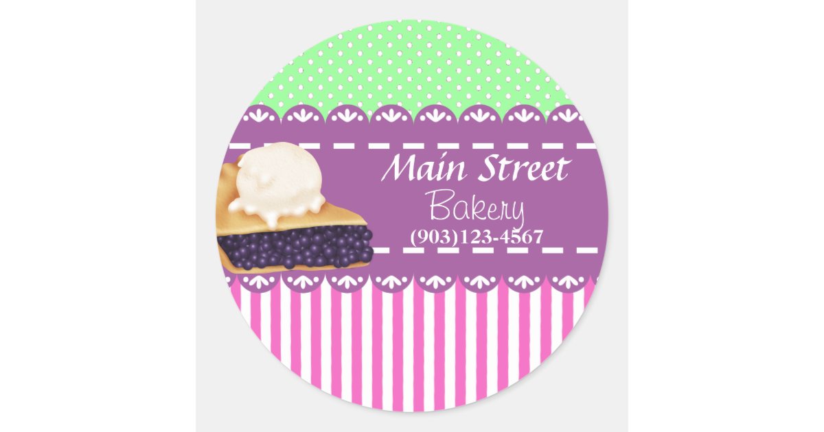 Custom Bakery Business Stickers | Zazzle