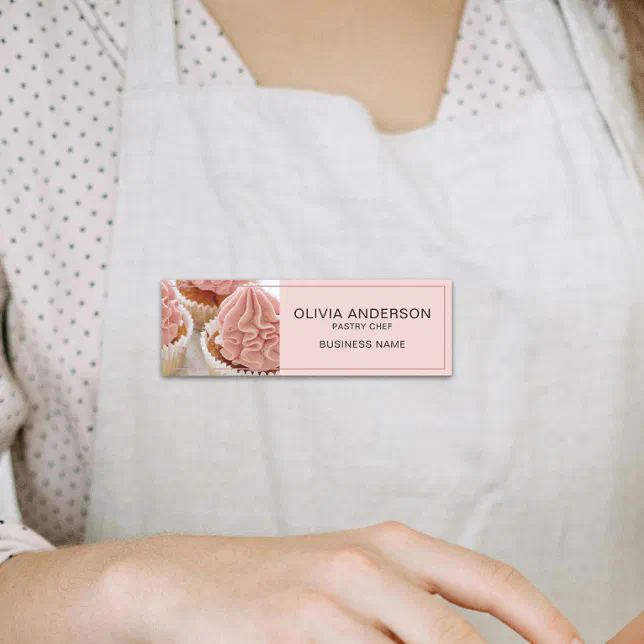 Custom Bakery Confectionery Cake Shop Business Name Tag | Zazzle