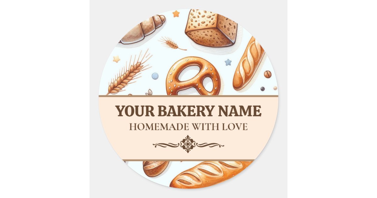 Custom Bakery Label Sticker | Zazzle