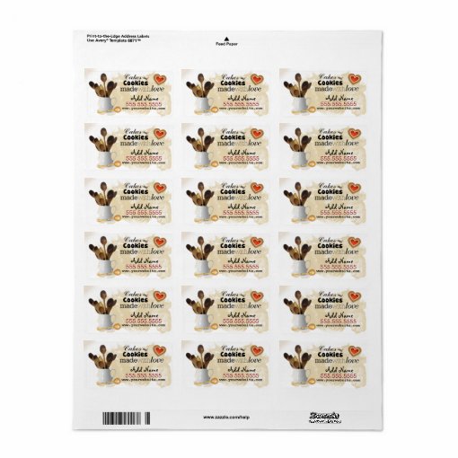 Custom Baking Business Labels | Zazzle