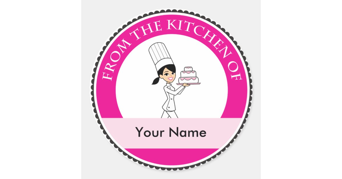 Custom Baking Label with Illustration | Zazzle