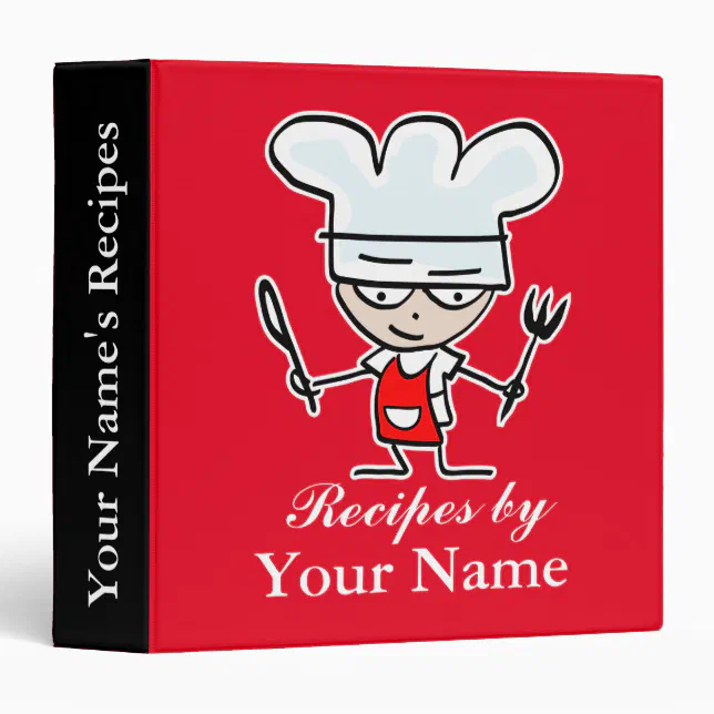 Custom baking or cooking recipe binder cook book | Zazzle