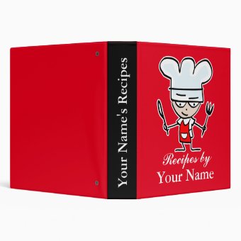 Custom baking or cooking recipe binder cook book | Zazzle